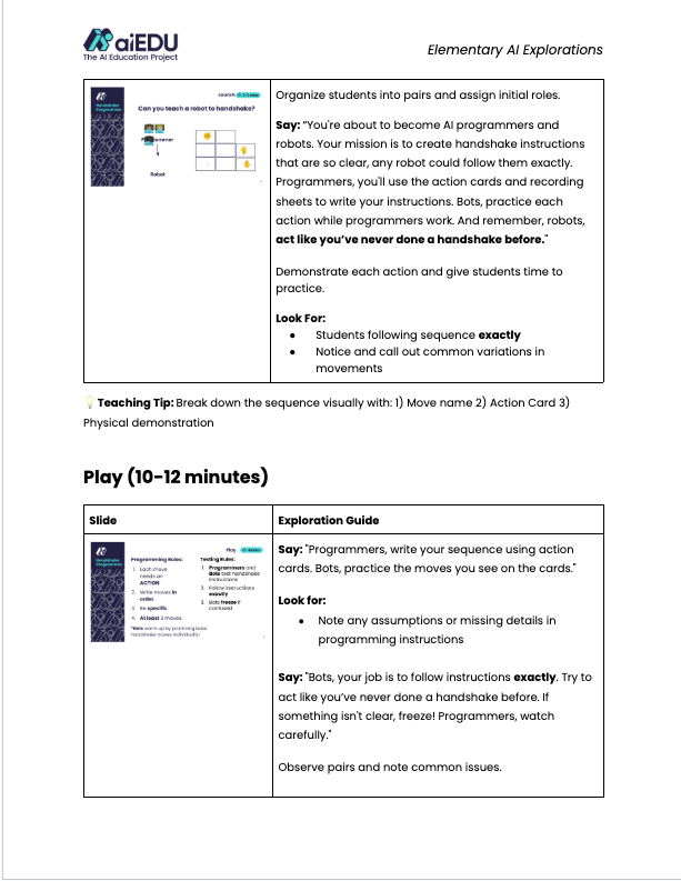 Elementary AI Explorations — aiEDU